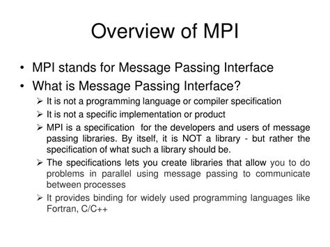 PPT Introduction To MPI PowerPoint Presentation Free Download ID