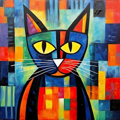 Premium Photo Cat In Abstract Art