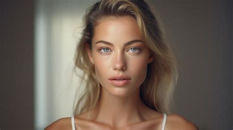 Premium AI Image Beautiful Supermodel Face Pictures AI Generated Art