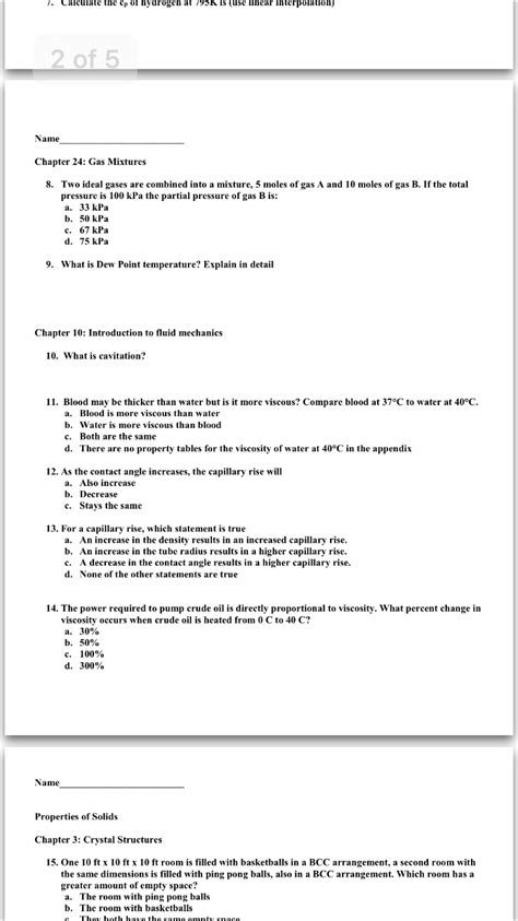 Solved Two Ideal Gases Are Combined Into A Mixture 5 Moles