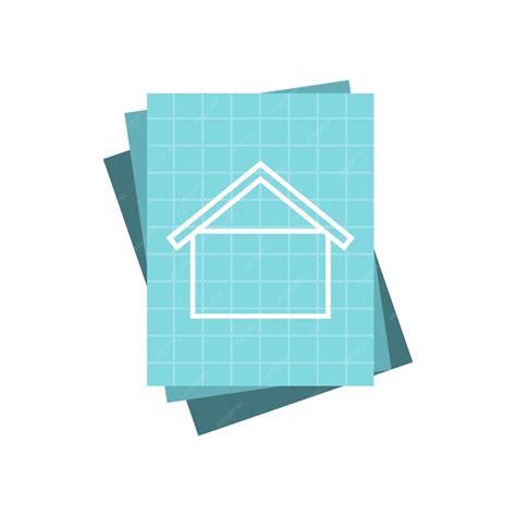 Premium Vector House Project Icon In Flat Style Isolated On White Background Architecture Symbol