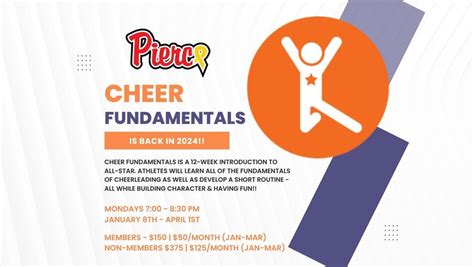 Cheer Fundamentals Pierce Athletics Freeport 8 January 2024 Allevents