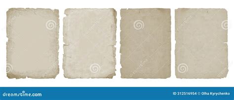 Papel Antigo Vintage Com Bordas Rasgadas Folhas Antigas Ilustração Do