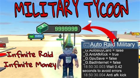 Fe Military Tycoon Infinite Money Script Infinite Raid Hydrogen•fluxus Youtube
