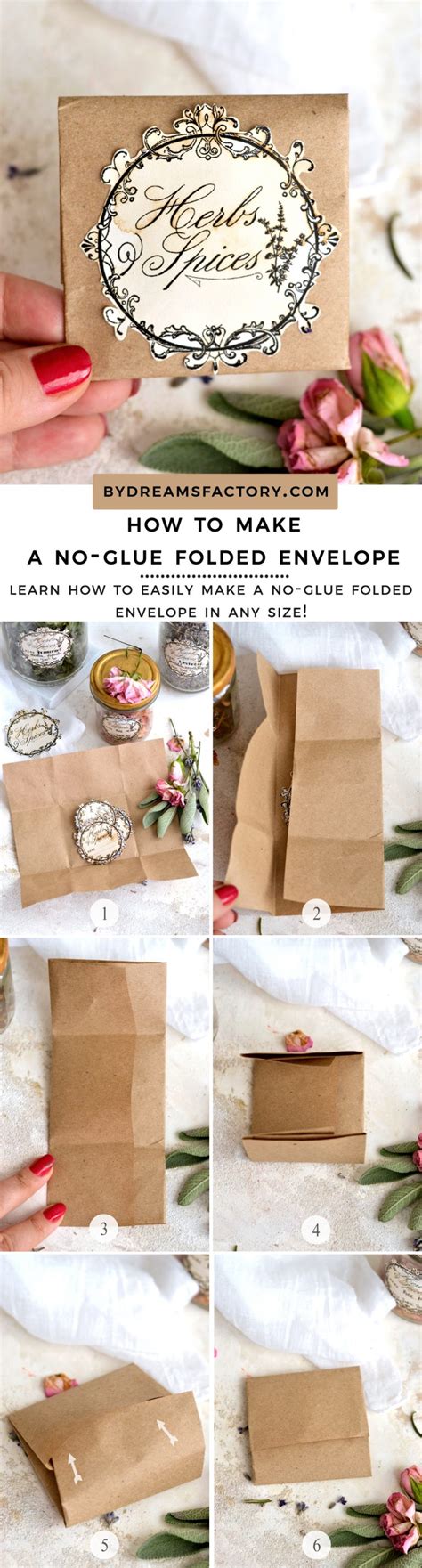 How To Make A No Glue Folded Envelope Dreams Factory