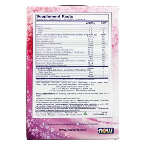 Now Foods Effer C Effervescent Drink Mix Elderberry 30 Pkts 30 Pkts Ralphs