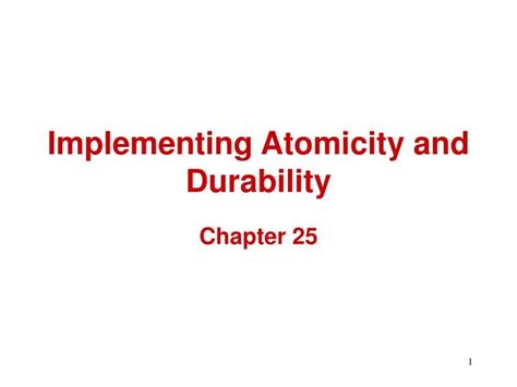 Ppt Implementing Atomicity And Durability Powerpoint Presentation Free Download Id 5669896