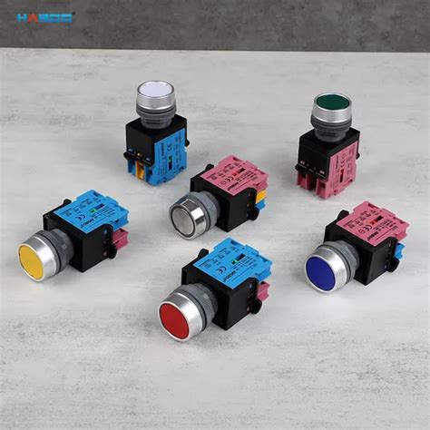 Mm Waterproof RGB Illuminated Push Button Switches Volt Latching Push Button LED Mm