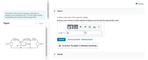 Solved The Switch In The Circuit In Figure 1 Has Been In