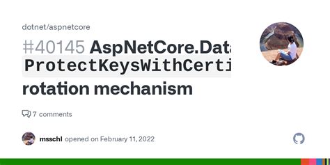 aspnetcore dataprotection `protectkeyswithcertificate` rotation