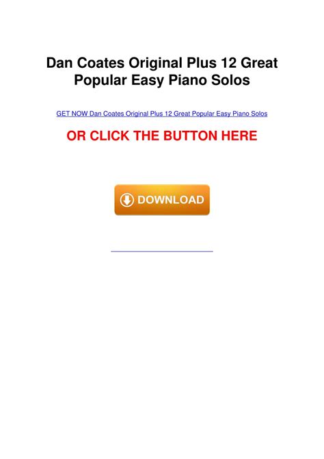 Ppt Pdf Book Dan Coates Original Plus 12 Great Popular Easy Piano
