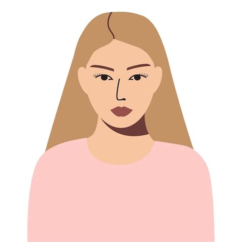 Premium Vector Abstract Faceless Portrait Of Woman