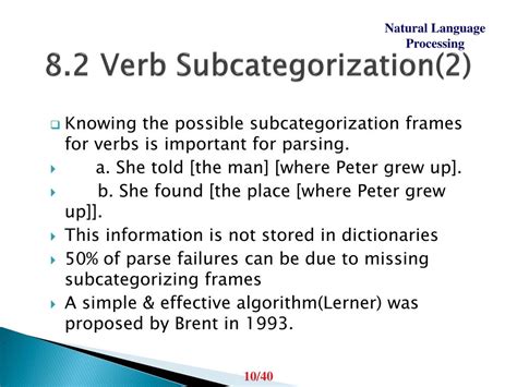 Ppt Ch8 Lexical Acquisition Powerpoint Presentation Free Download Id4757766