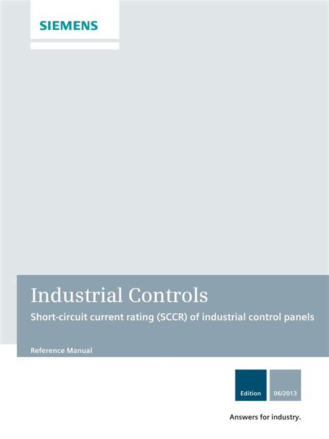 PDF Reference Manual Short Circuit Current Rating Current Rating SCCR Of Industrial