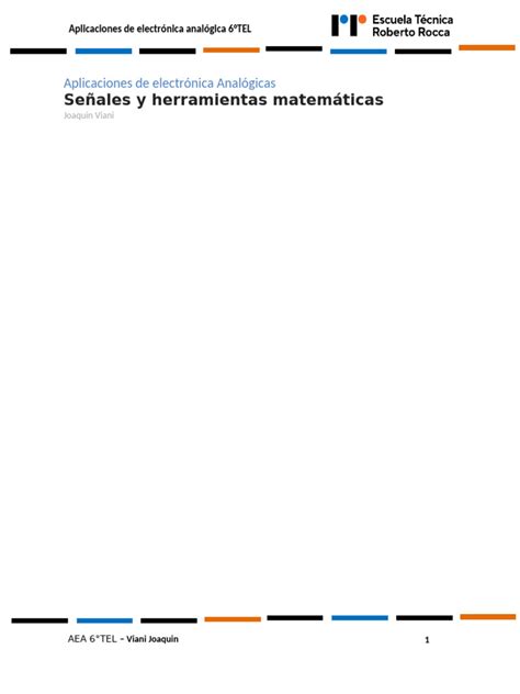 Actividad 1 Pdf Señal Analoga Electrónica