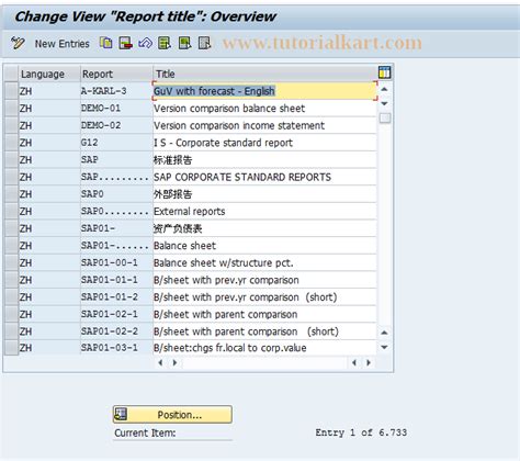 OC24 SAP Tcode C FI LC Table T863T OC24 SAP Tcode C FI LC Table T863T