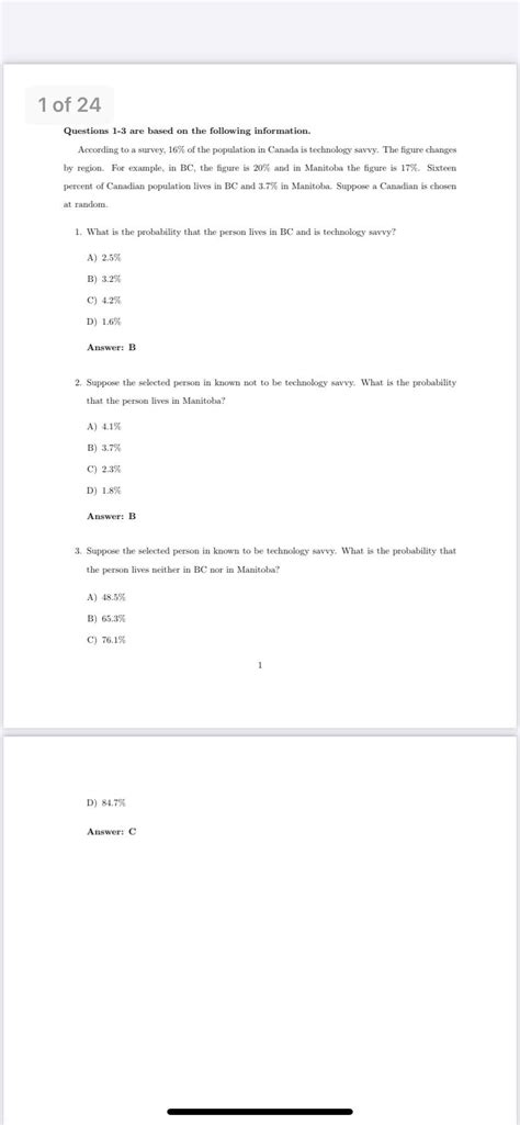 Solved Questions 1 3 Are Based On The Following Information