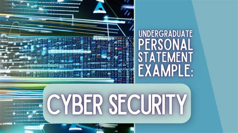 Undergraduate Personal Statement Example Cyber Security Personal Statement Planet