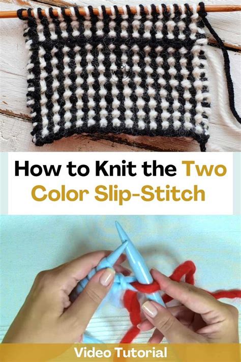 Super Easy Learn To Knit This Stitch With Two Colors Artofit