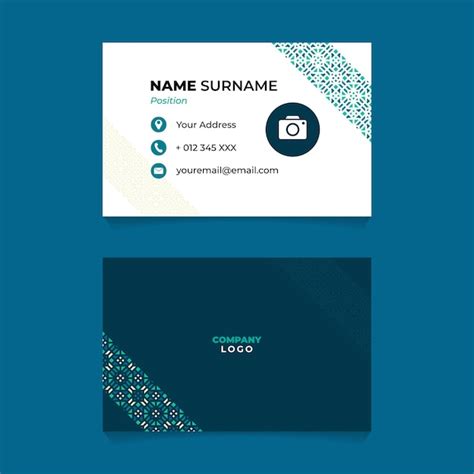 Premium Vector Oriental Geometric Name Card Design For Business Or