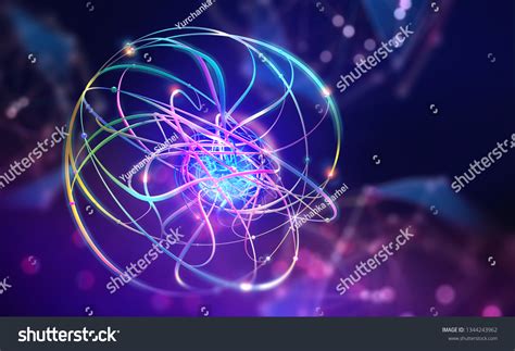 Big Data Concept Abstract Futuristic Database Stock Illustration