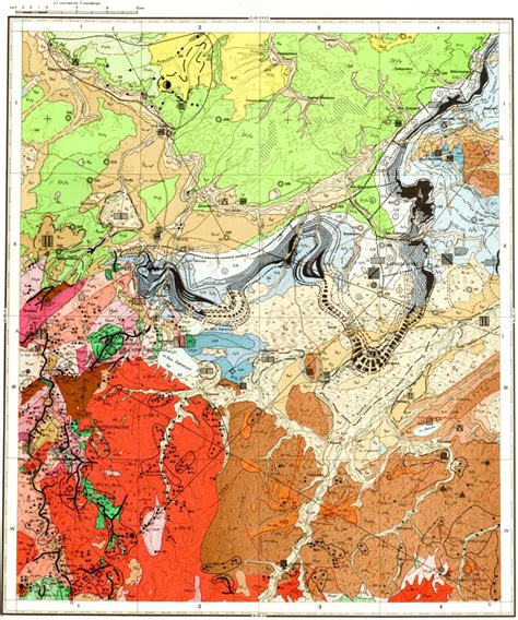 N 45 V Геологическая карта СССР Геологическая карта и карта полезных ископаемых дочетвертичных