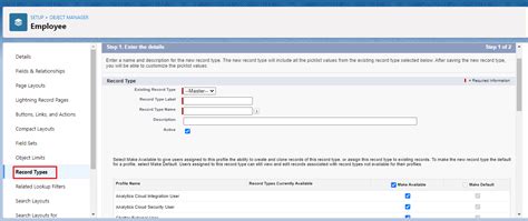 Salesforce Salesforce Record Salesforce Record Type