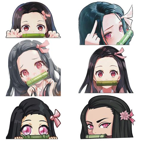 Nezuko Kamado Reflective Decal Sticker For Decoration Cover Scratches Demon Slayer Iscosplay Com