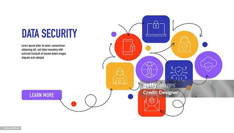 Data Security Related Vector Illustration Privacy Cyber Protection Password Information Access