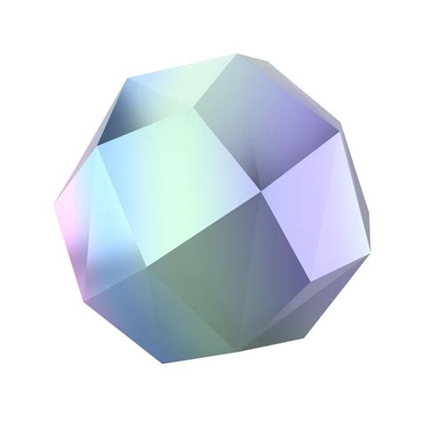 Premium Psd 3d Element Abstract Polygon Ball Metal Geometric Shape Realistic Glossy Gradient