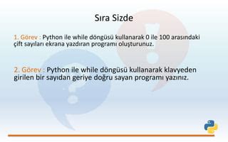 Python While Döngüsü PPT