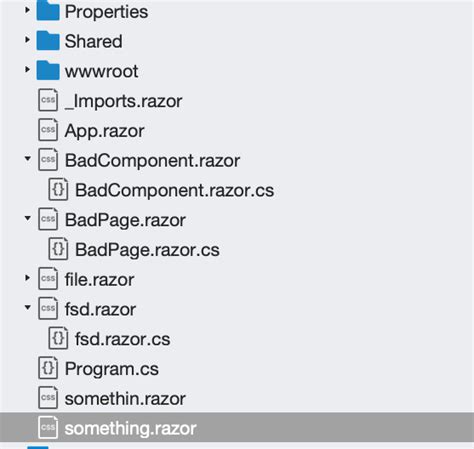 When Using Razor Cs Extension With Scaffolder It Creates A Razor File But No Code Behind For