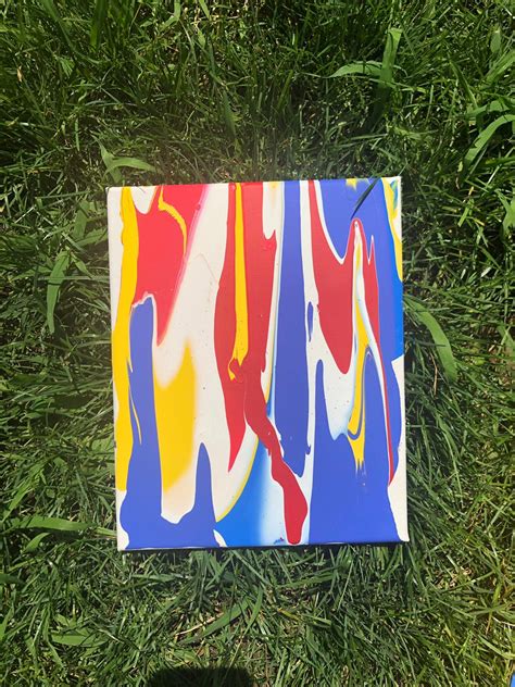 Abstract Primary Colors Painting Etsy