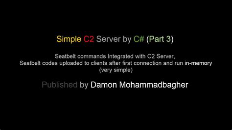 Damon Mohammadbagher On Linkedin Simple C2 Server By C Part 3 Seatbelt Commands Integrated
