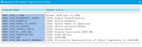 ABAP Code Samples ABAP And JSON Discovering ABAP