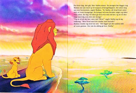Walt Disney Book Scans The Lion King The Story Of Simba Danish Version ★ Walt Disney