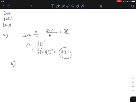 A 24 0 V Battery Is Connected In Series With A Resistor M And An Inductor With R 8 00 Ωand L 4