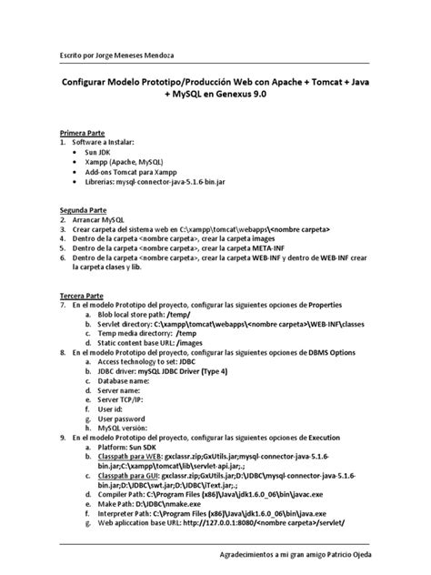 Configurar Modelo Prototipo En Java Con Genexus 9 Pdf Java