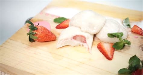 Resep Mochi Isi Cream Susu Dan Strawberry Lachef