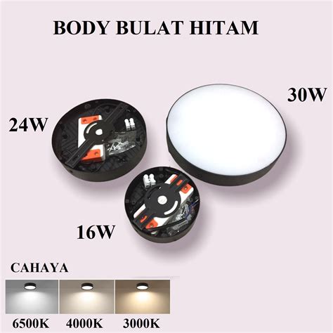 Downlight Outbow Watt Kotak Bulat Lampu Plafon Bk Wh Kotak Hitam Downlight