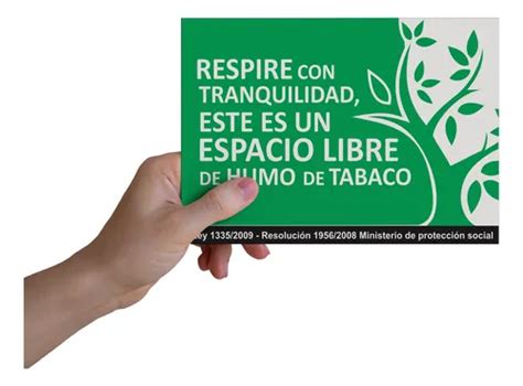 Señal Aviso Letrero Respire Tranquilo Espacio Libre De Humo Cuotas Sin Interés