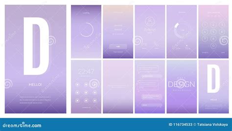 Modern Ui Screen Design For Mobile App With Web Icons Stock Vector Illustration Of Simple
