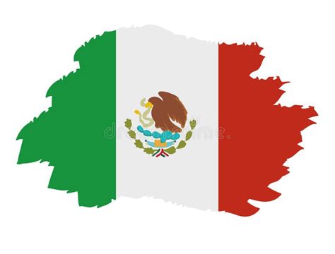 Mexican Flag Button Illustration Stock Vector Illustration Of Mexican