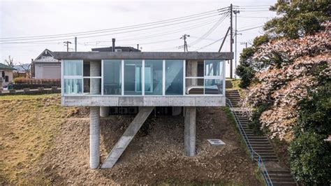 Noriaki Hanaoka Architecture Perches Torus House On Slope In Japan