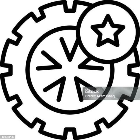 스타 컨셉 벡터 아이콘 디자인 자동차 타이어 및 정렬 서비스 센터 도구를 흰색 배경에 장착한 자동차 타이어 가장자리에 대한 스톡 벡터 아트 및 기타 이미지 Istock