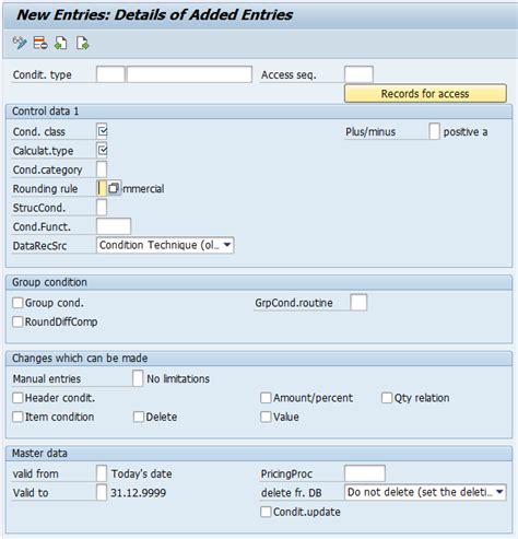 what is condition type how to create condition types in sap