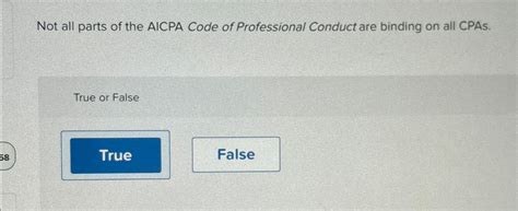 Solved Not All Parts Of The Aicpa Code Of Professional