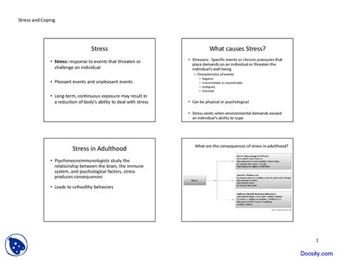 Stress And Coping Human Development Lecture Slides Docsity