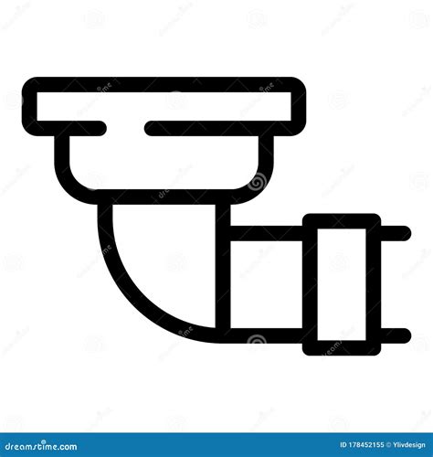 Architecture Gutter Icon Outline Style Stock Vector Illustration Of Pipeline Drainage 178452155