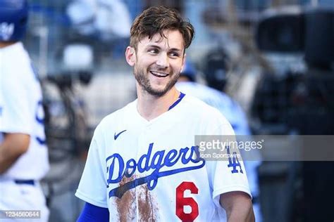 Trea Turner Of Los Angeles Dodgers In The Dugout